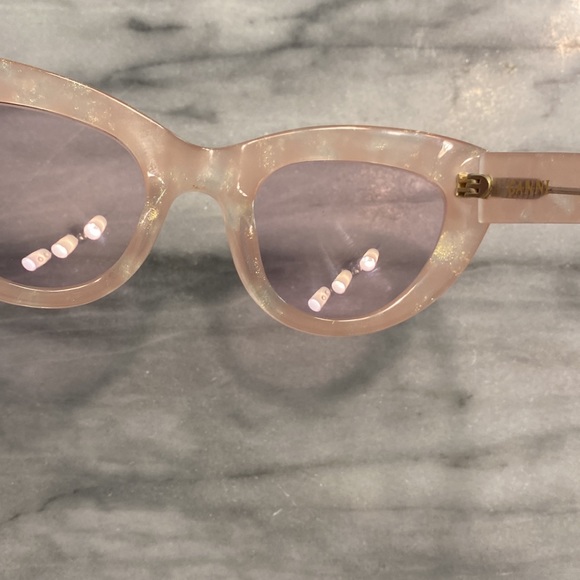 Ganni | Accessories | Ganni May Cateye Sunglasses Pink And Gold | Poshmark